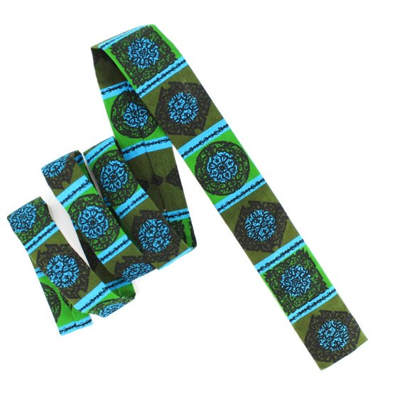 Vintage | Accessories | Vtg 6s Tiki Tie Print Cotton Square End Tribal ...